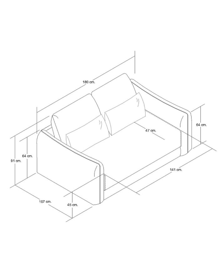 Sofá Cama Torin Tela Muebles Boal